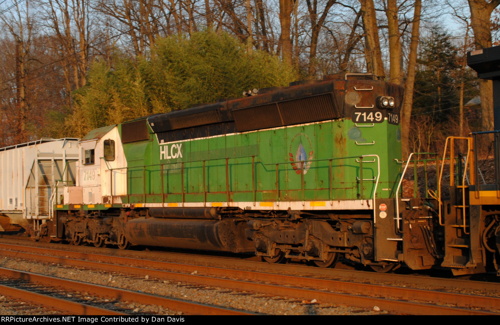 HLCX SD40-2 7149 "Ex BN Natural Gas unit" rear shot on K534-12